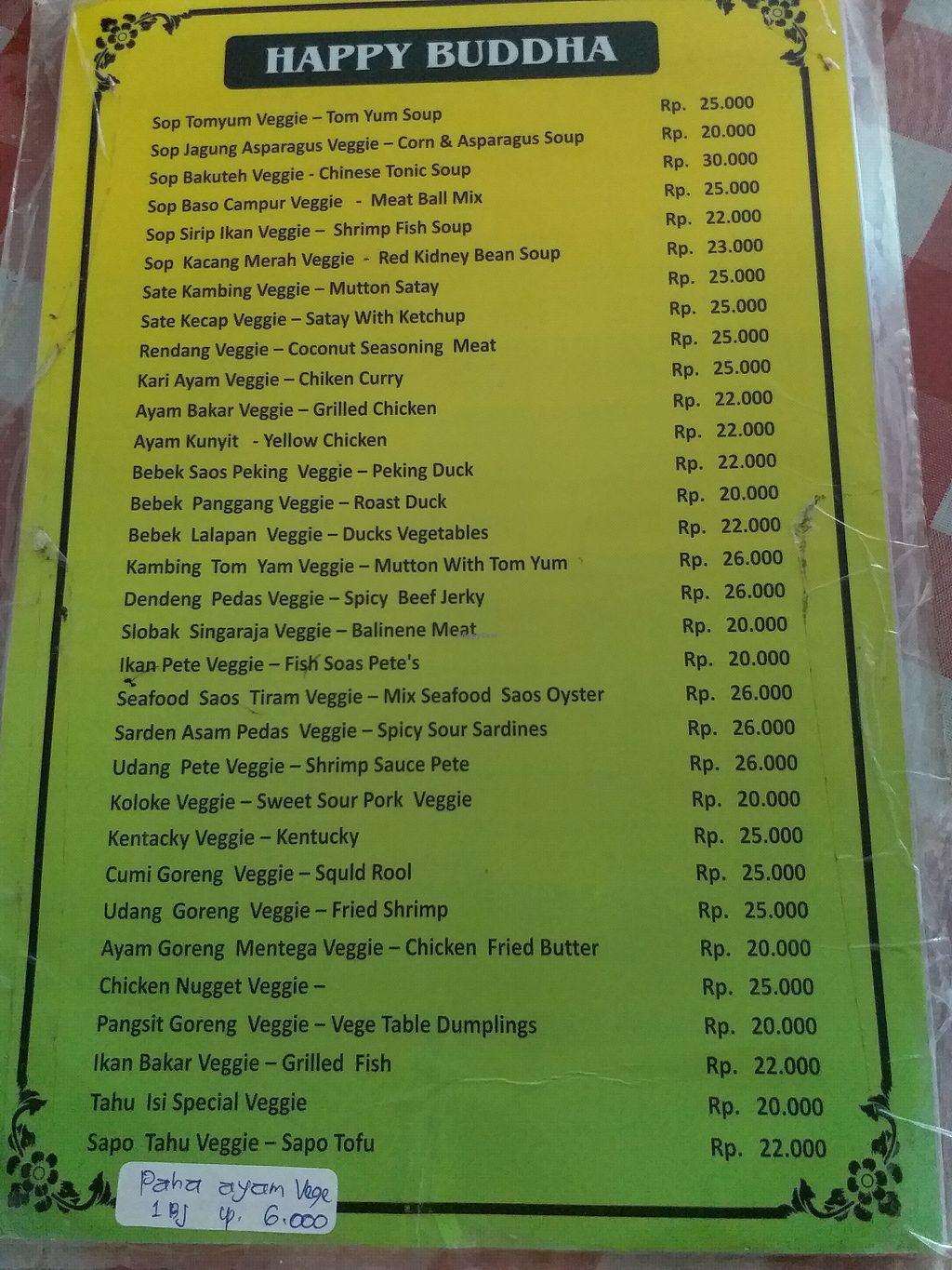 Happy Buddha - Kuta Bali Restaurant - HappyCow