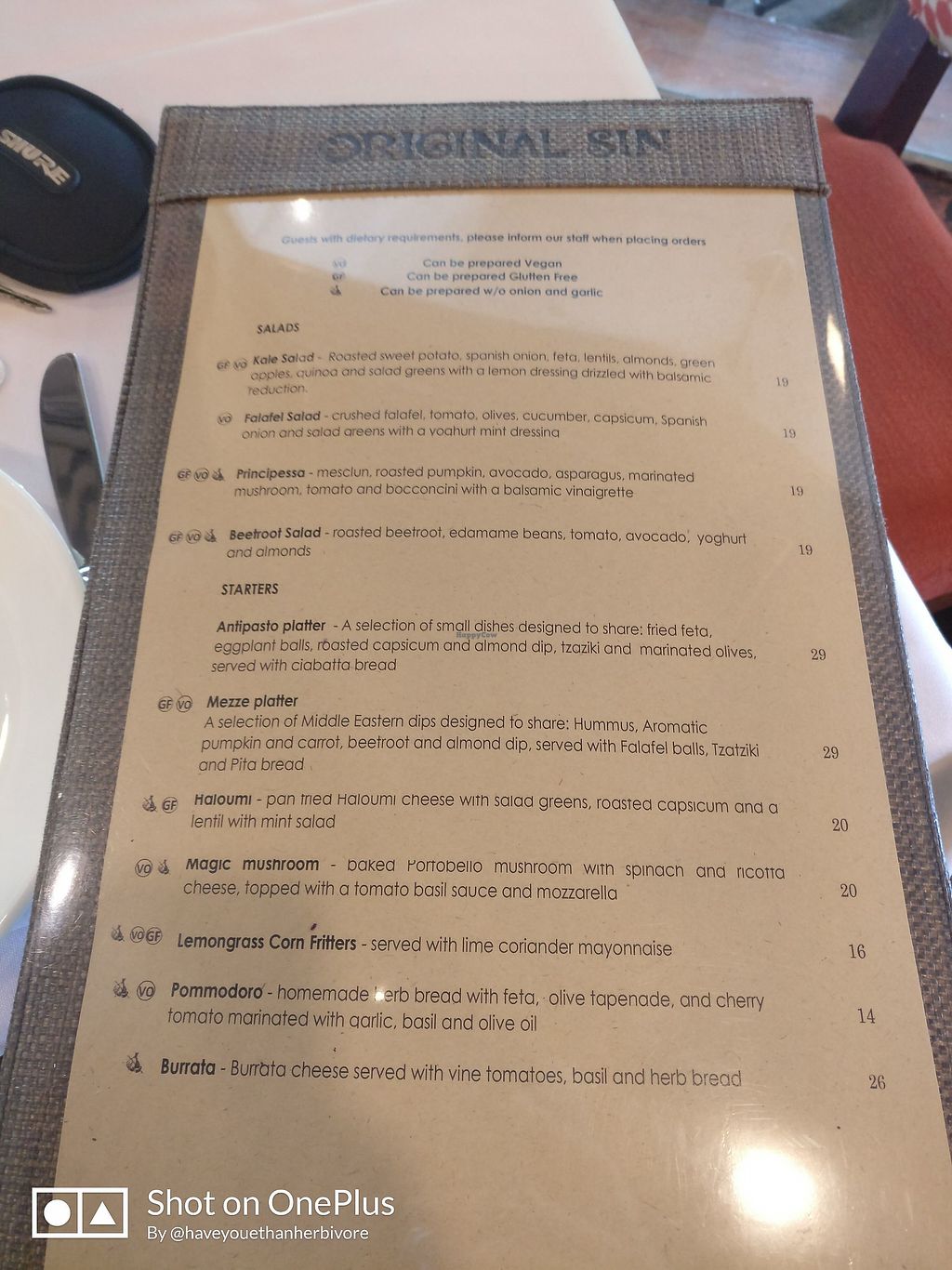 Original Sin - Central Singapore Restaurant - HappyCow