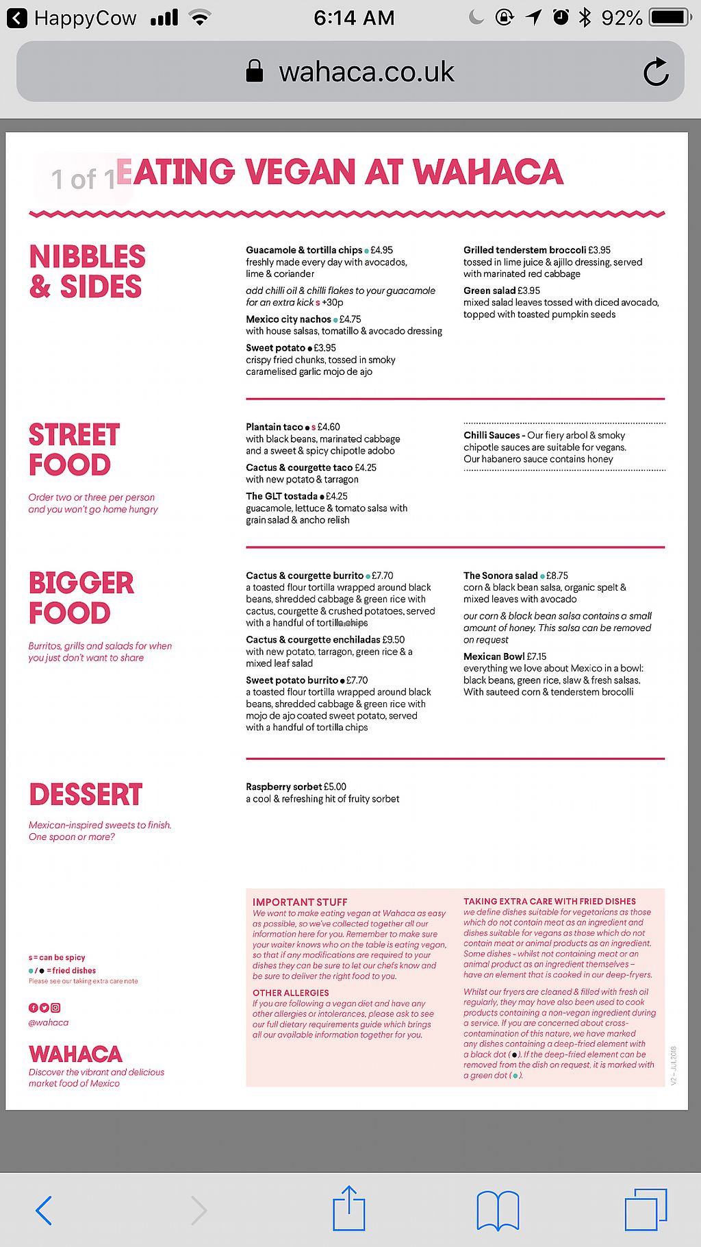 Wahaca - Waterloo - South East London Restaurant - HappyCow