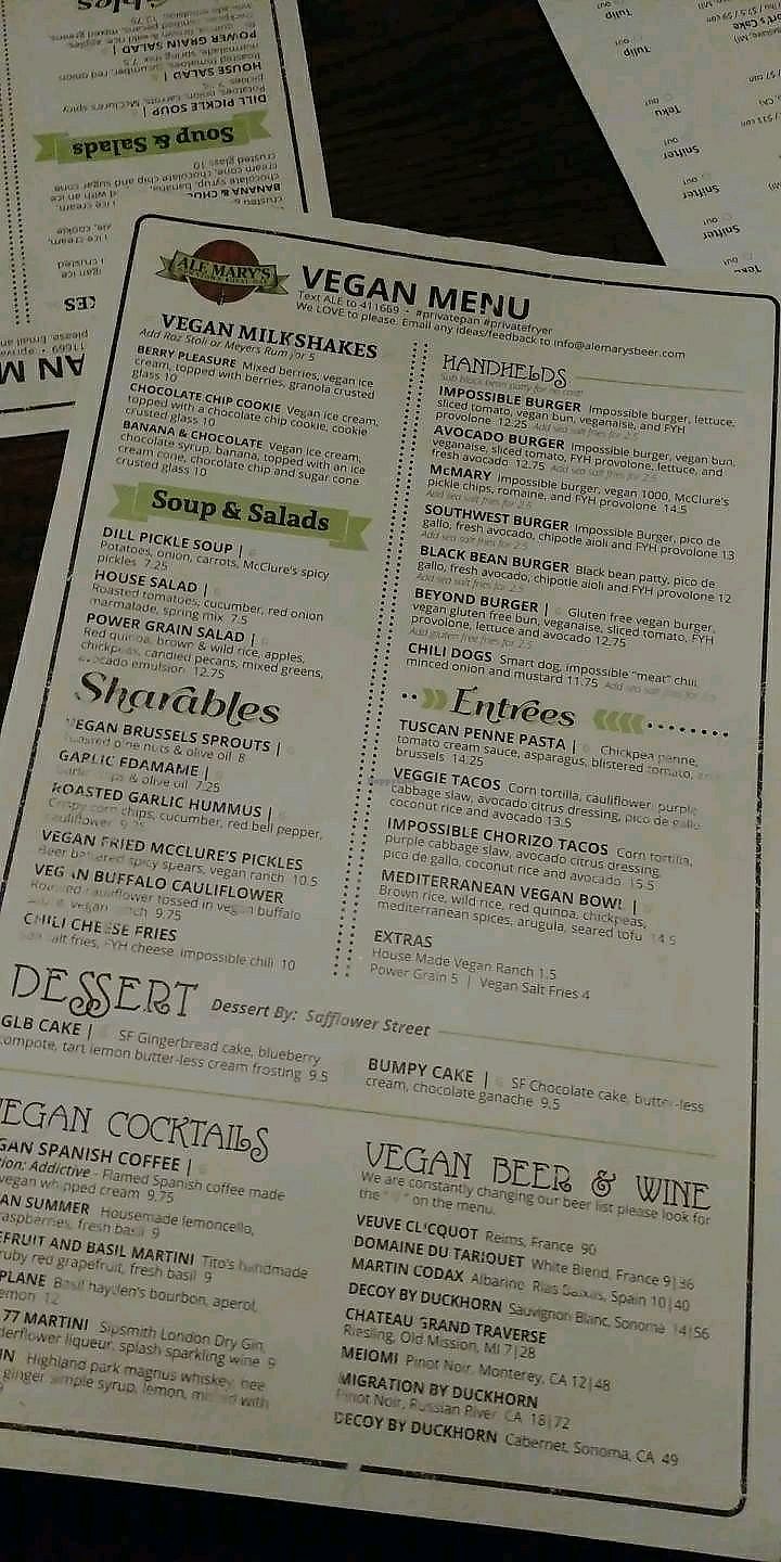 Ale Mary's Beer Hall - Royal Oak Michigan Restaurant - HappyCow