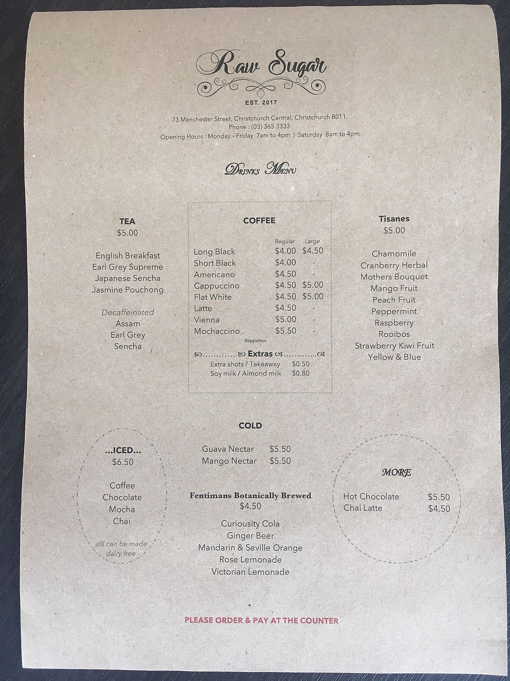 CLOSED: Raw Sugar Cafe - Christchurch Restaurant - HappyCow