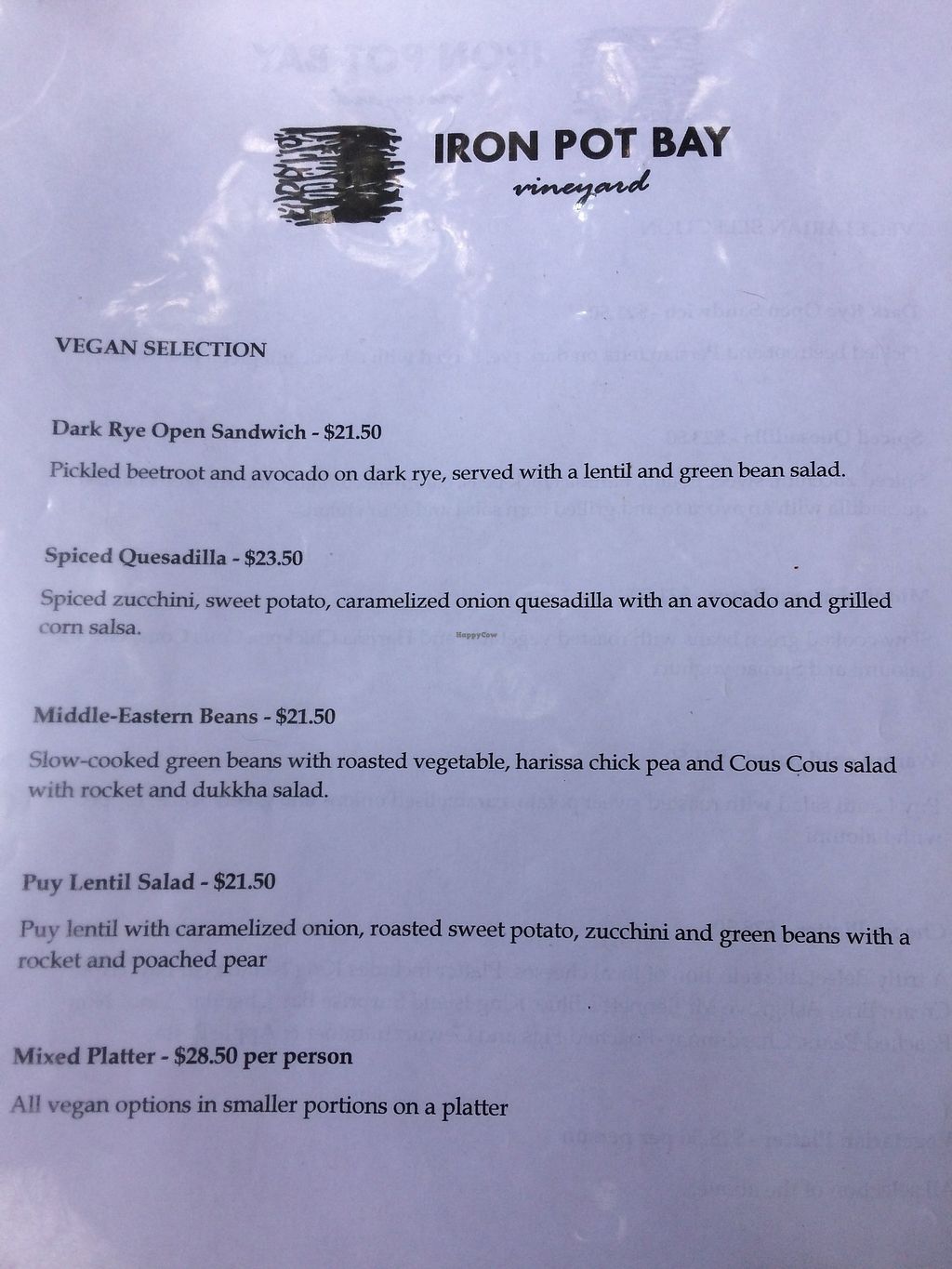 CLOSED: Iron Pot Bay Vineyard - Rowella Tasmania Restaurant - HappyCow