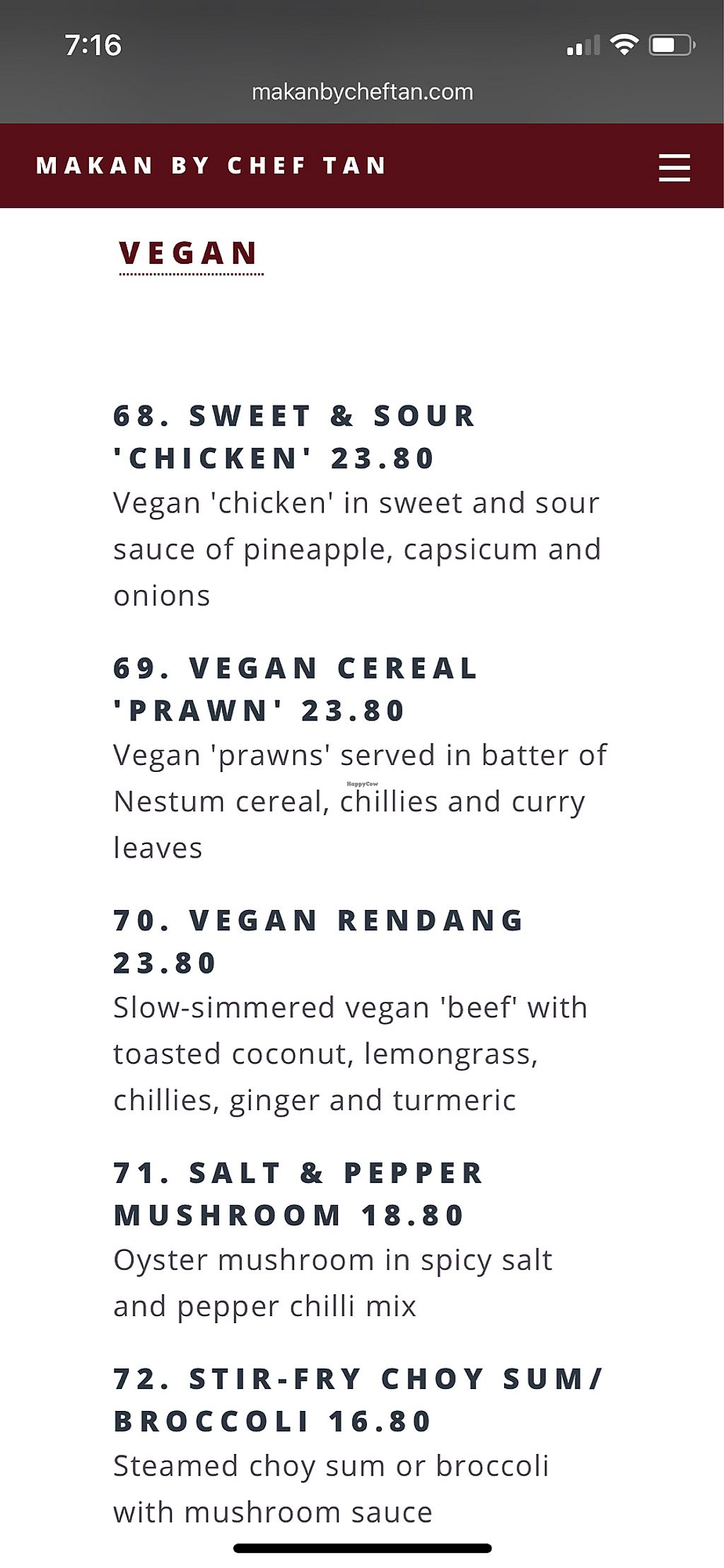 CLOSED: Makan by Chef Tan - Neutral Bay New South Wales Delivery - HappyCow