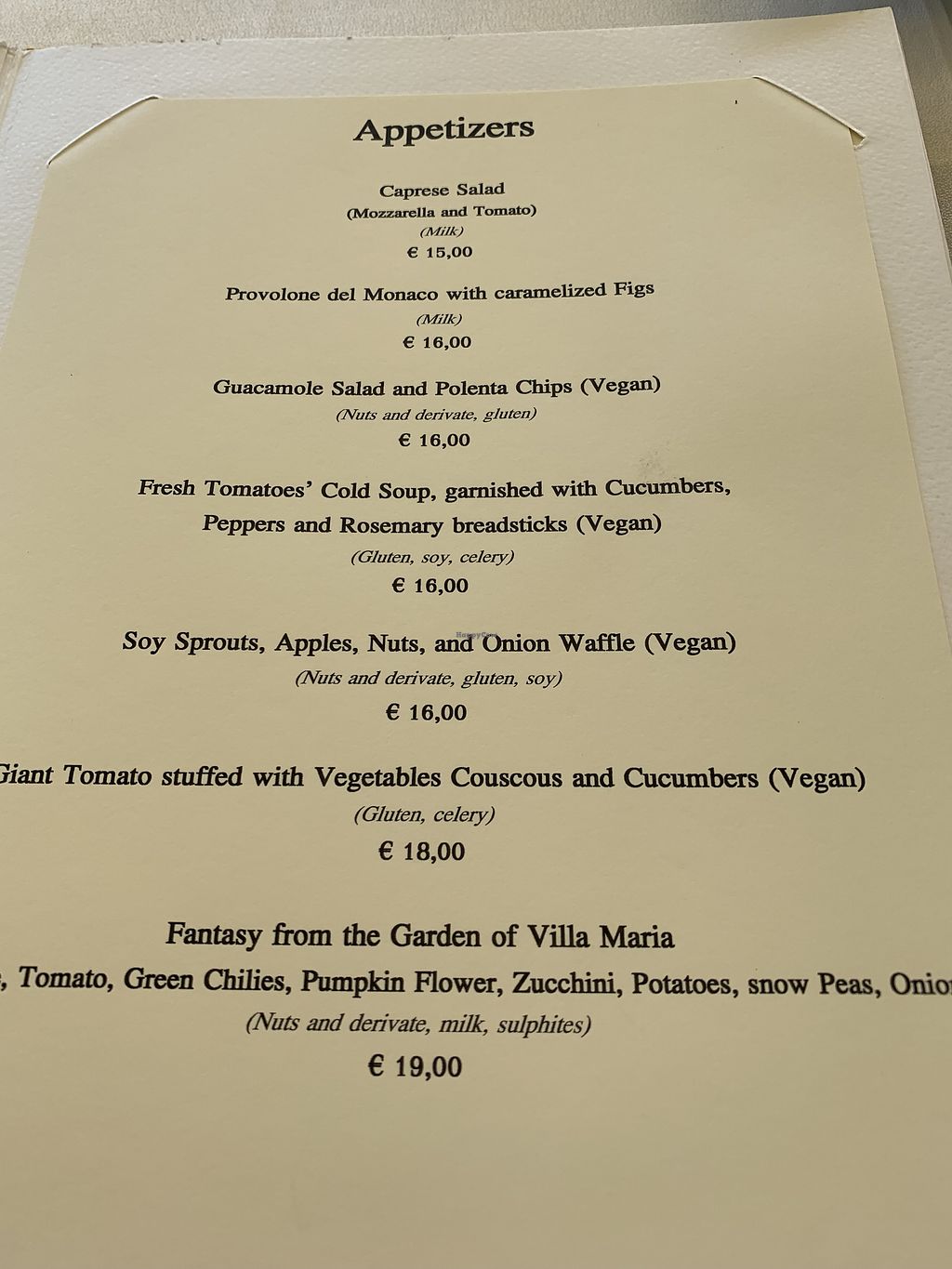 Villa Maria - Ravello Restaurant - HappyCow