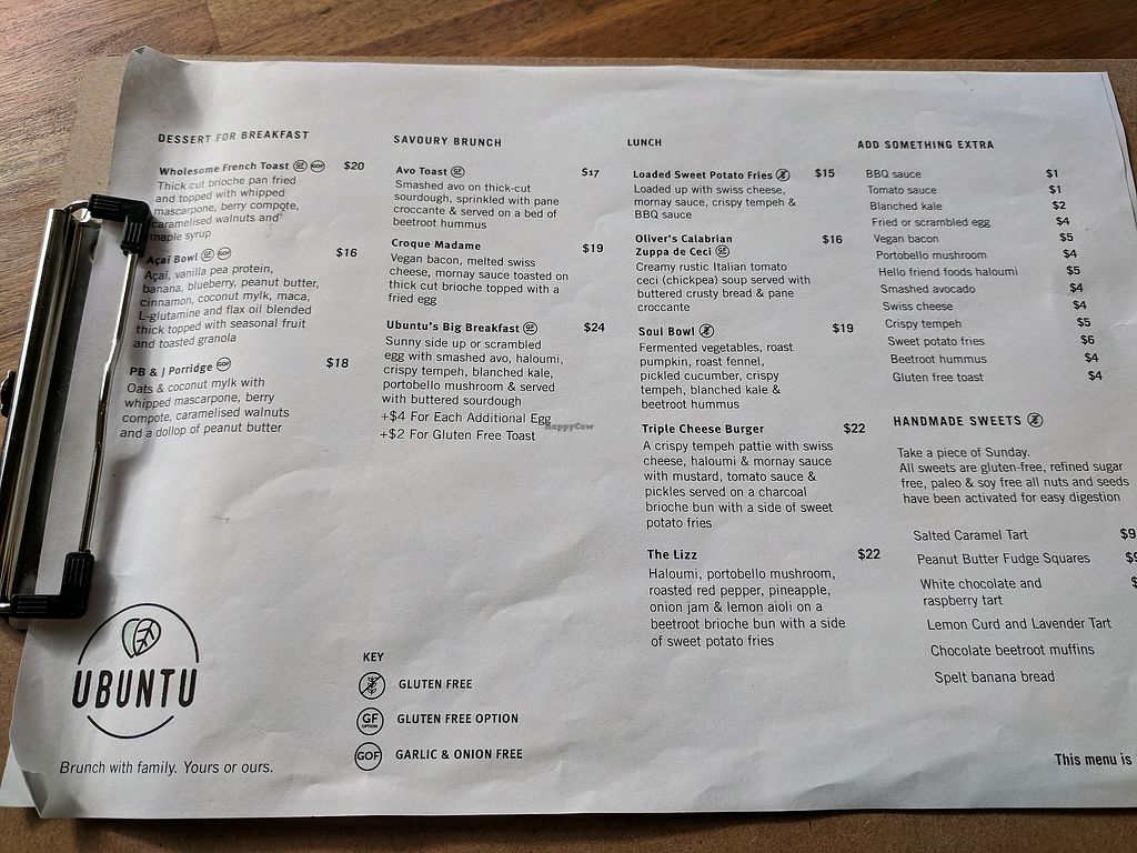 CLOSED: Ubuntu Vegan Cafe - Hawthorn Victoria Restaurant - HappyCow