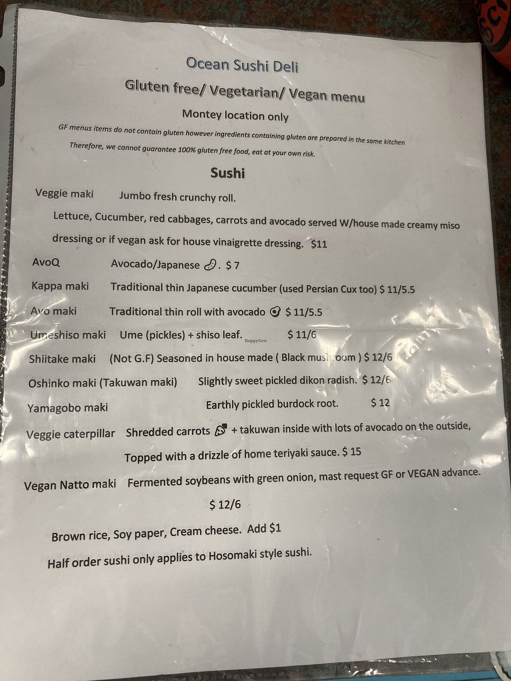 Ocean Sushi Deli - Monterey California Restaurant - HappyCow