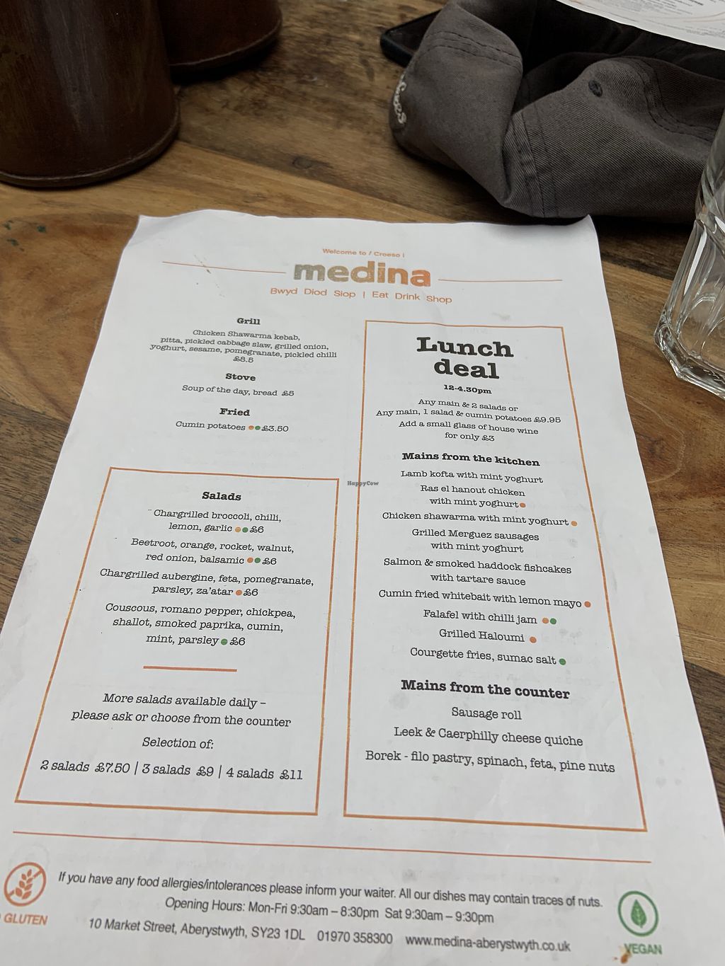 Medina - Aberystwyth Restaurant - HappyCow
