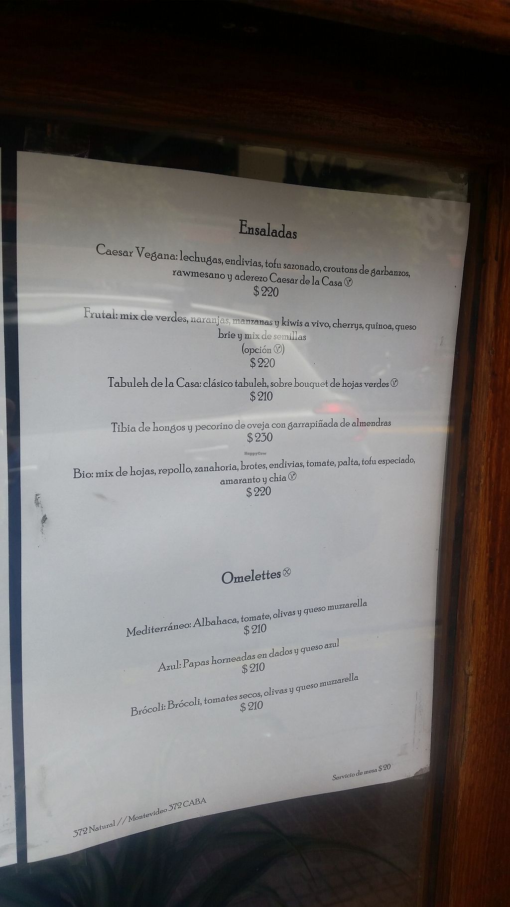 CLOSED: 372 Natural Restaurant - Buenos Aires Restaurant - HappyCow