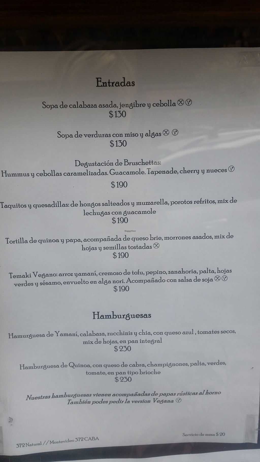 CLOSED: 372 Natural Restaurant - Buenos Aires Restaurant - HappyCow