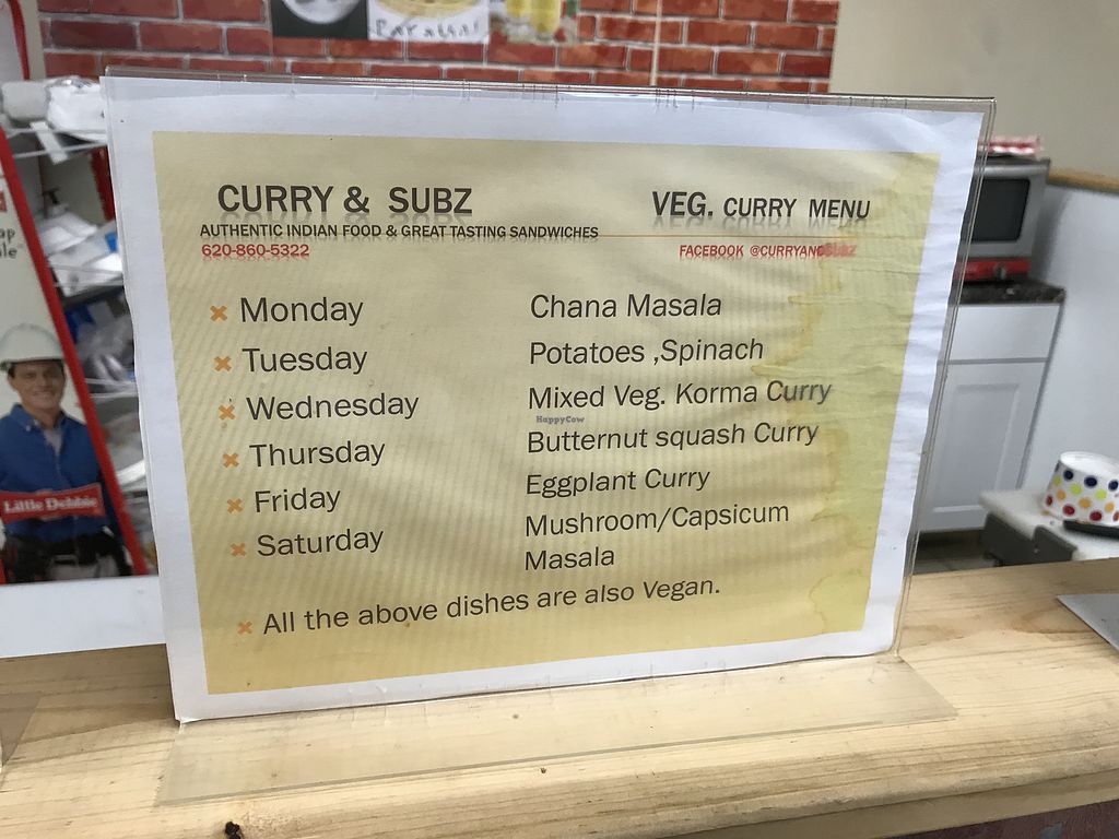 CLOSED: Curry & Subz - Hutchinson Kansas Restaurant - HappyCow