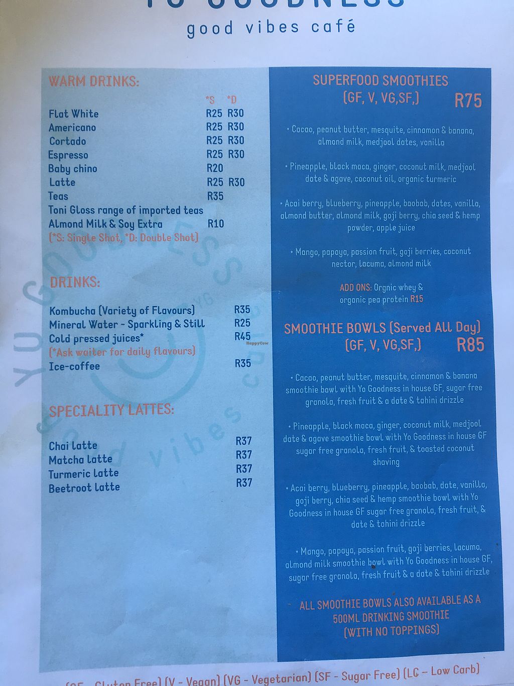 CLOSED: Yo Goodness - Cape Town Restaurant - HappyCow