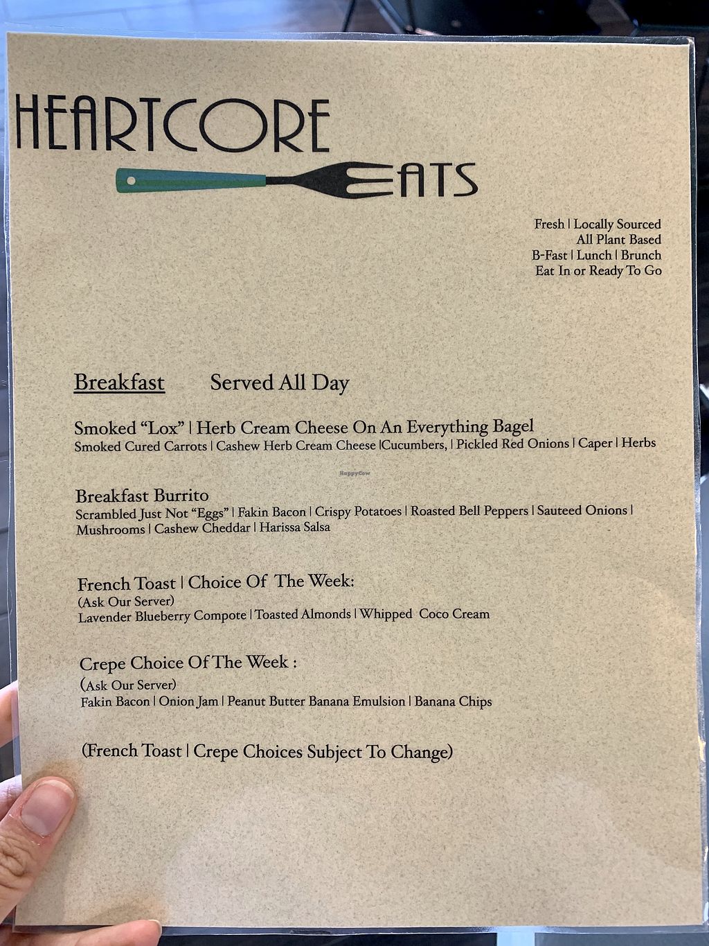 CLOSED: Heartcore Eats - Chino Hills California Restaurant - HappyCow