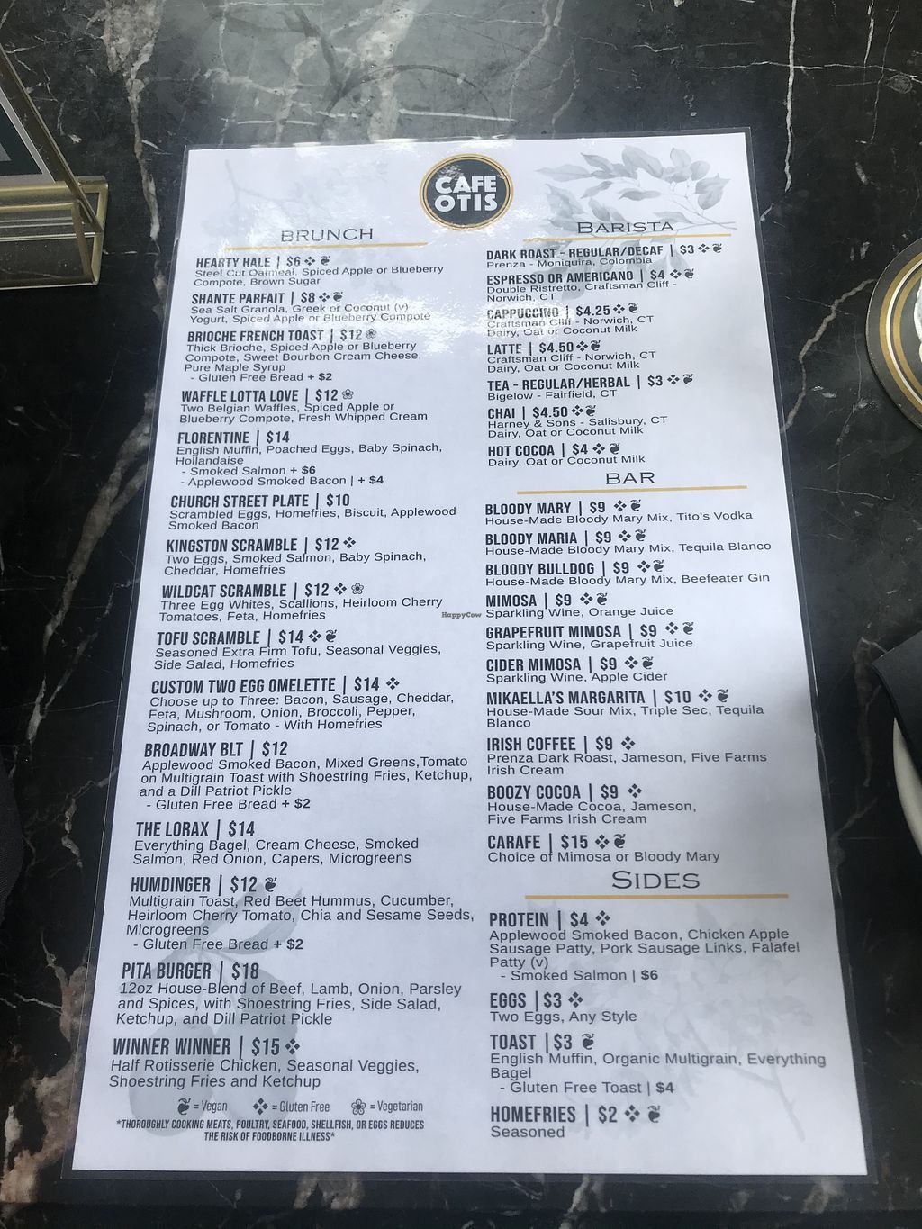 CLOSED: Cafe Otis - Norwich Connecticut Restaurant - HappyCow