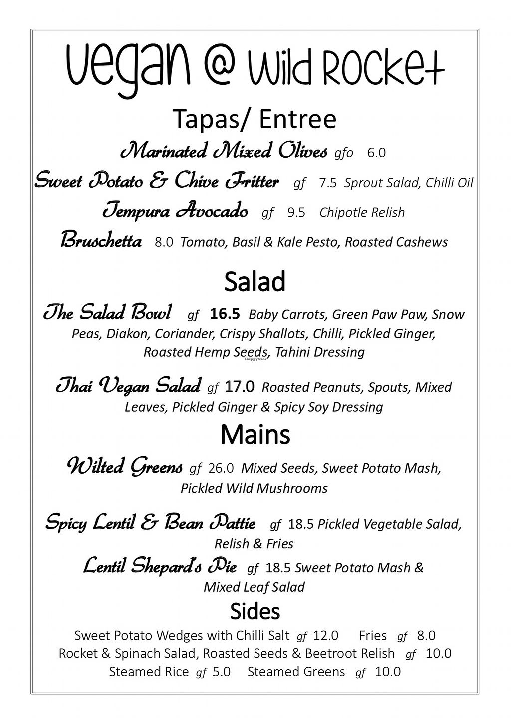 Wild Rocket - Montville Queensland Restaurant - HappyCow