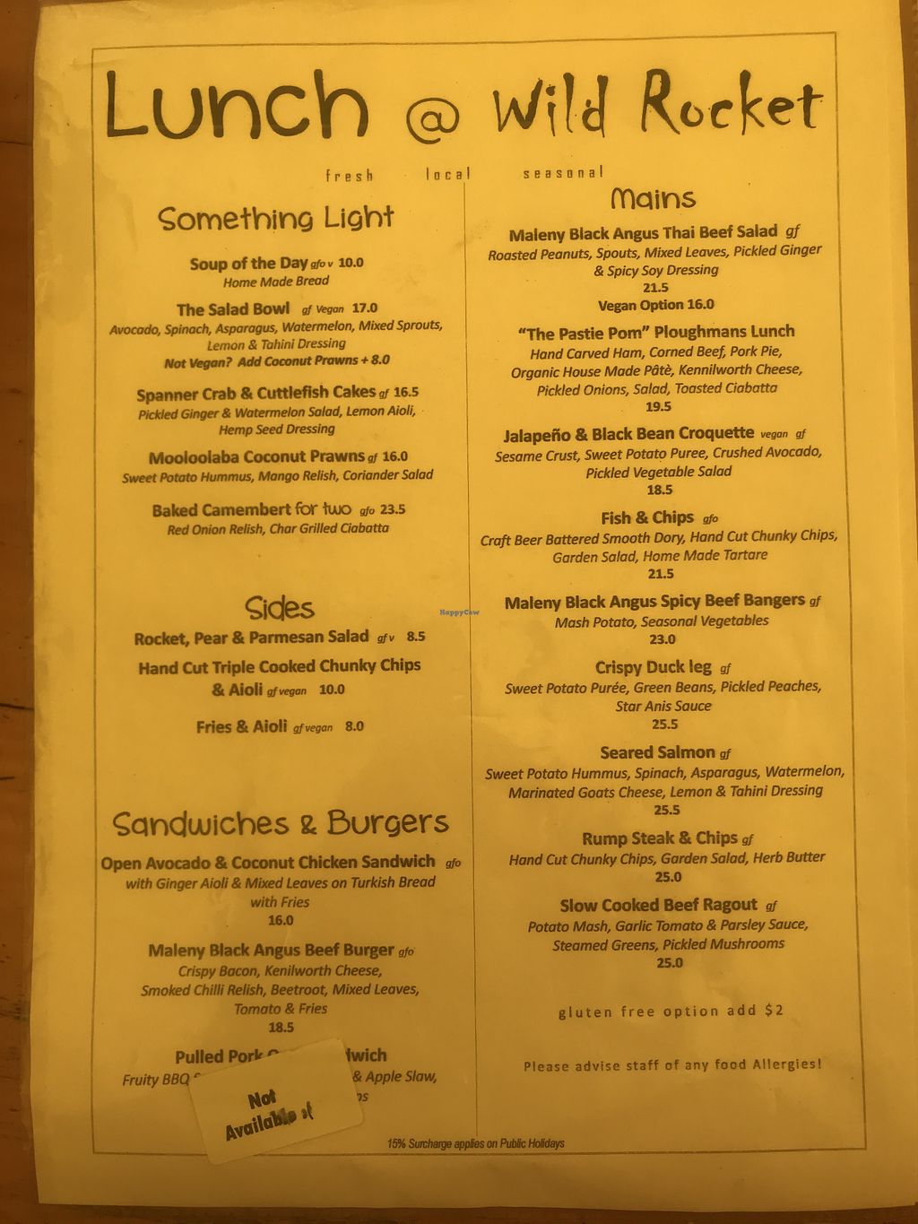 Wild Rocket - Montville Queensland Restaurant - HappyCow