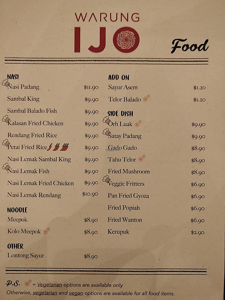 Warung Ijo - Central Singapore Restaurant - HappyCow
