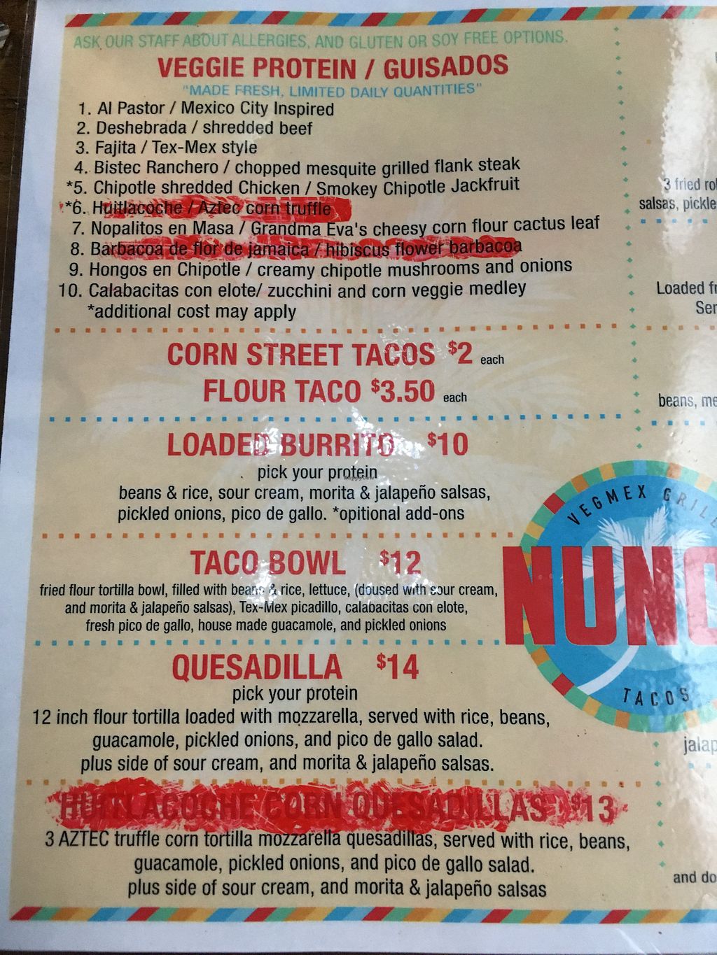 Nuno's Tacos & Vegmex Grill - Dallas Texas Restaurant - HappyCow