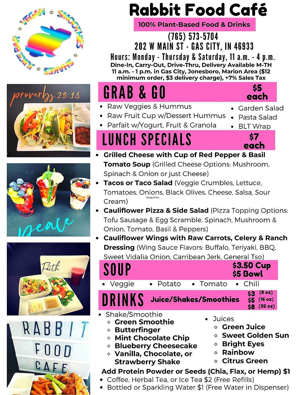 CLOSED: Rabbit Food Cafe - Gas City Indiana Restaurant - HappyCow