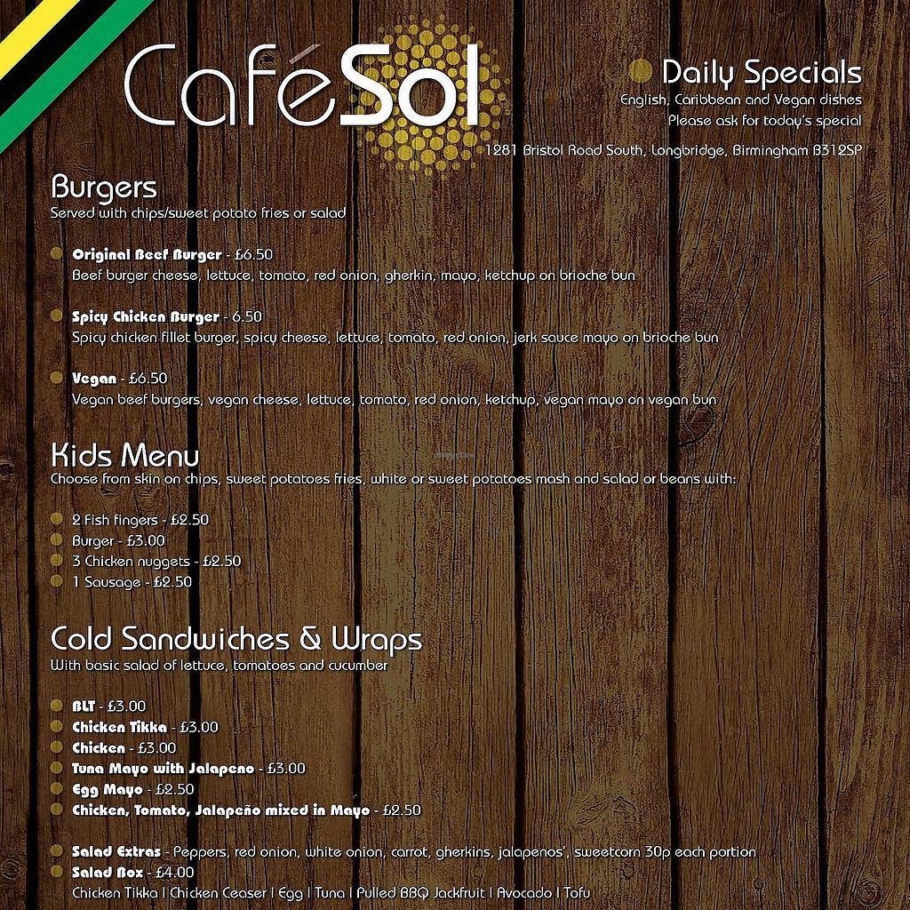 CLOSED: Cafe Sol - Birmingham Restaurant - HappyCow