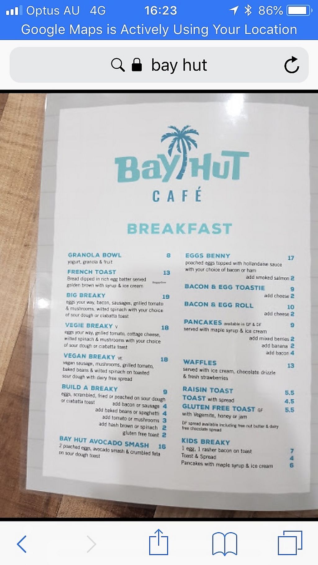 CLOSED: Bay Hut - Nelson Bay New South Wales Restaurant - HappyCow