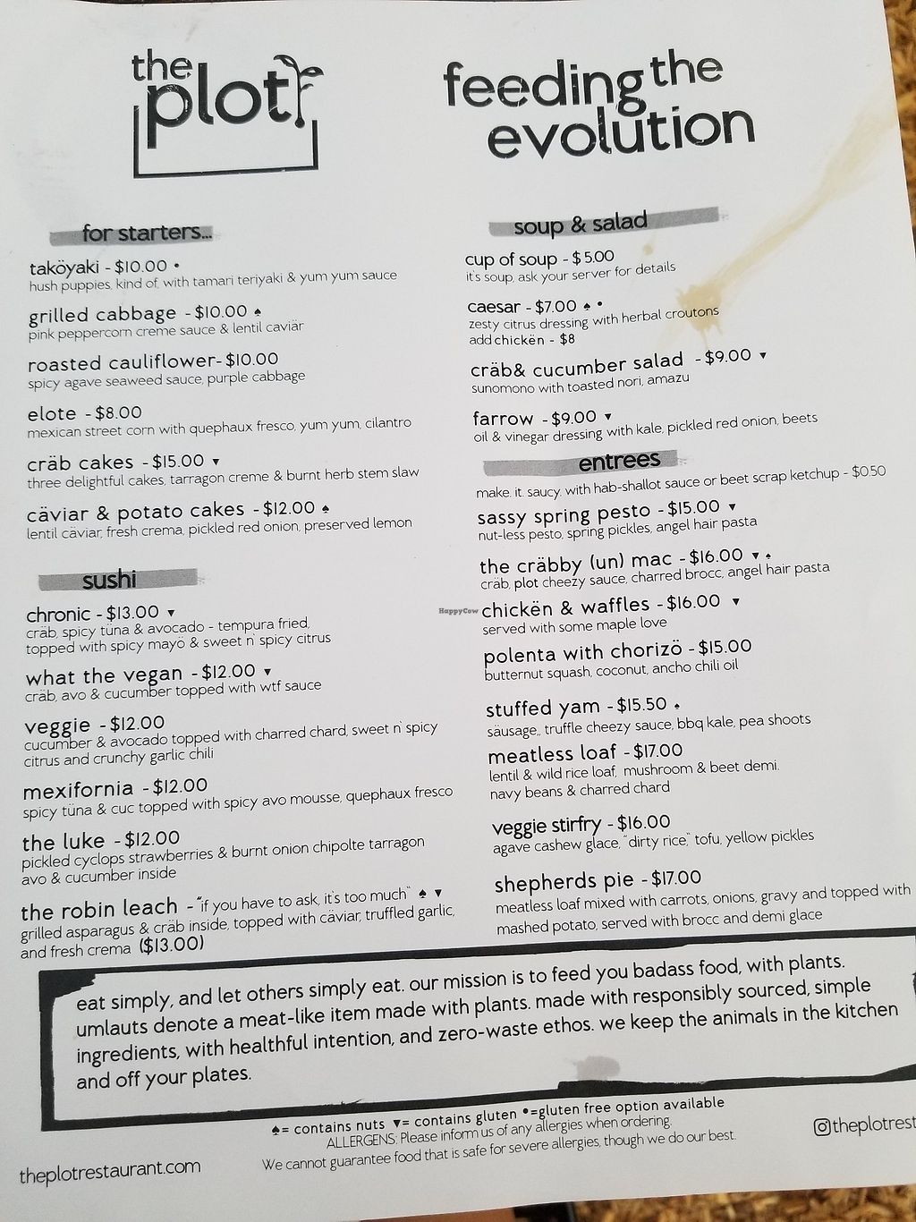 The Plot - Oceanside California Restaurant - HappyCow