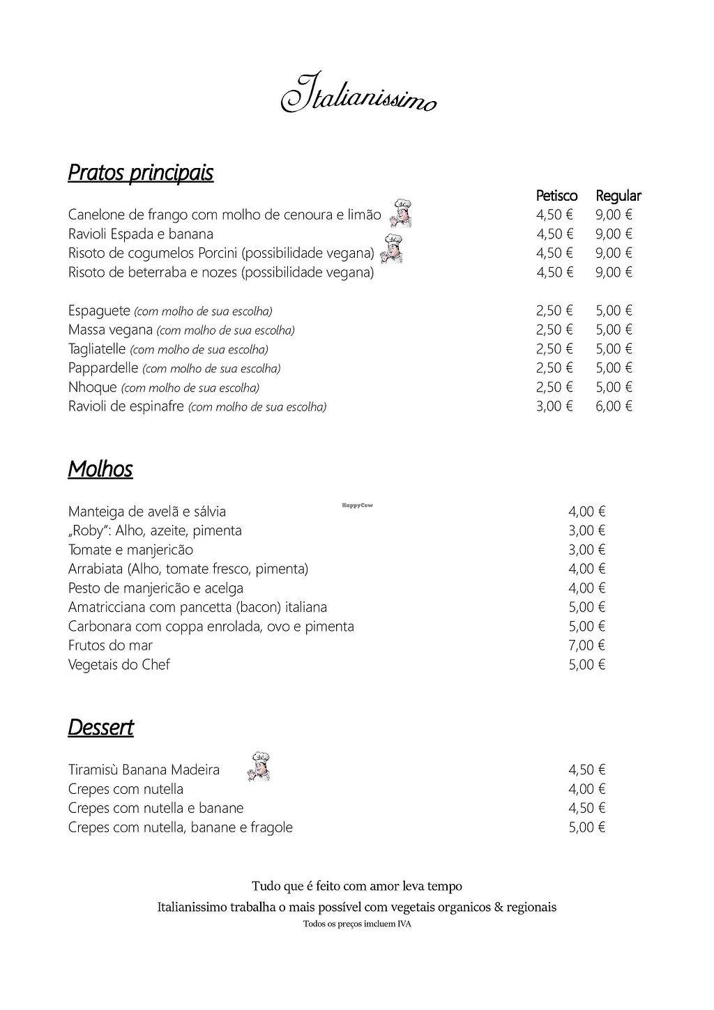 Italianissimo - Ribeira Brava Restaurant - HappyCow