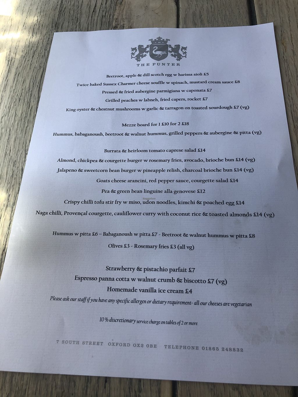 The Punter - Oxford Restaurant - HappyCow