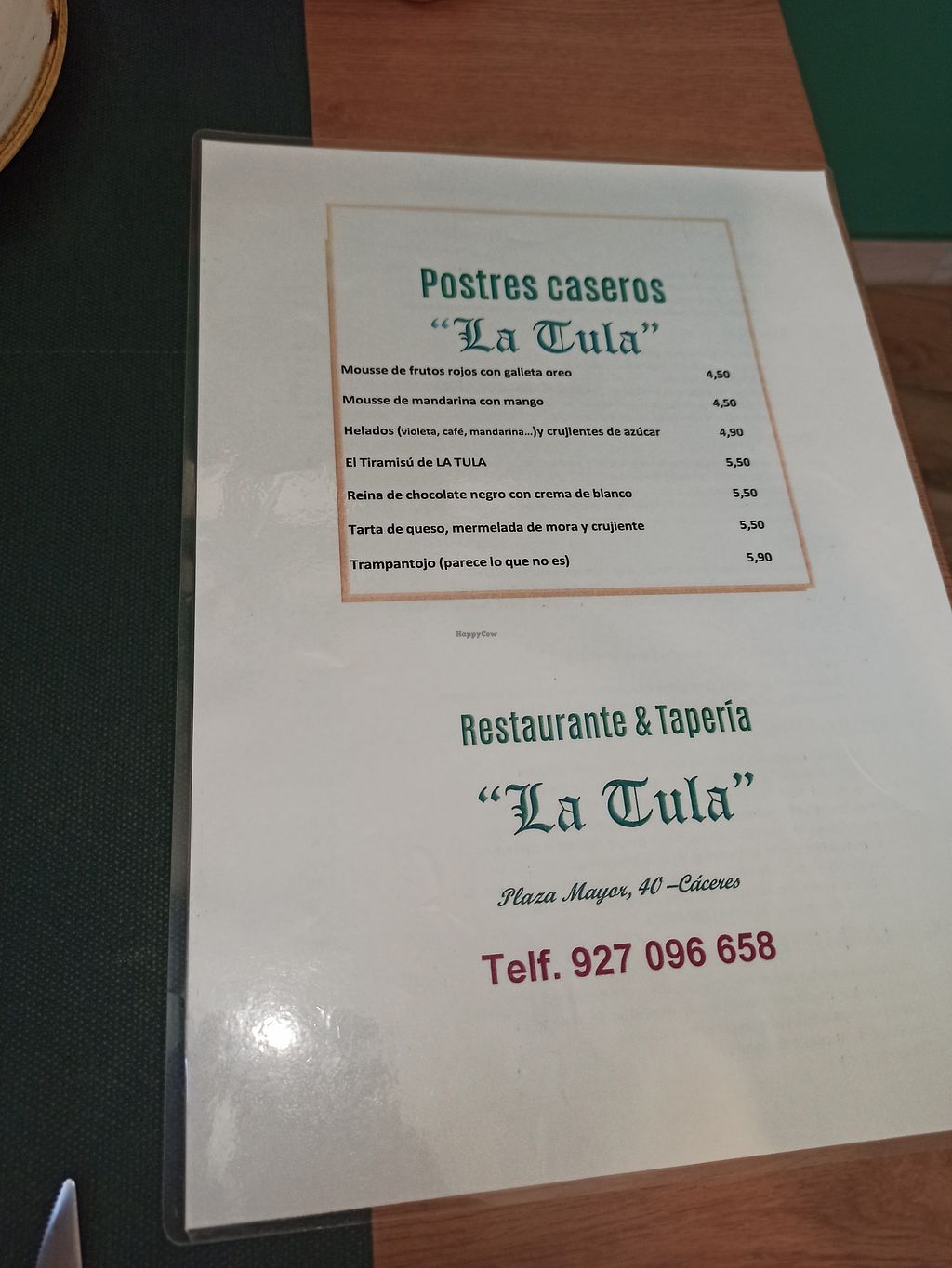 La Tula - Caceres Restaurant - HappyCow