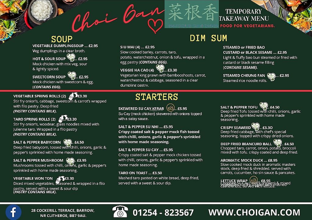 Choi Gan - Clitheroe Restaurant - HappyCow