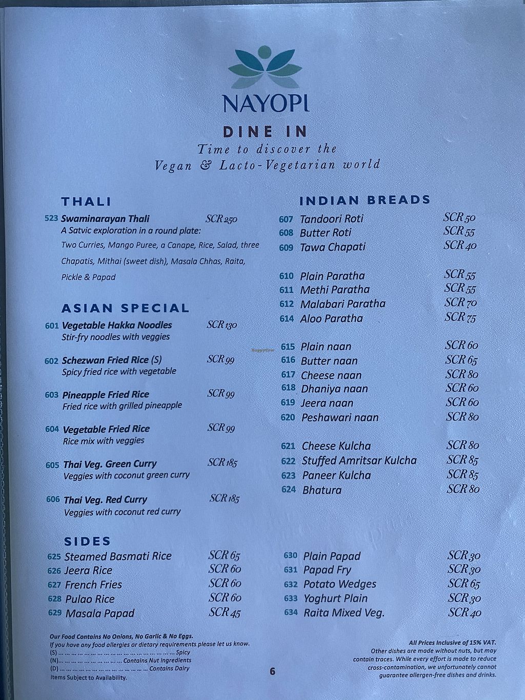 NAYOPI Restaurant - Mahe Restaurant - HappyCow