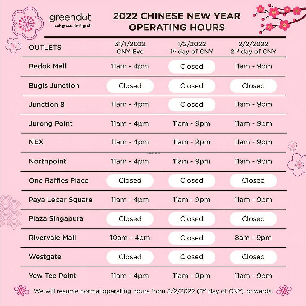 Greendot 绿一点 - Jurong Point 1 - West Singapore Restaurant - HappyCow