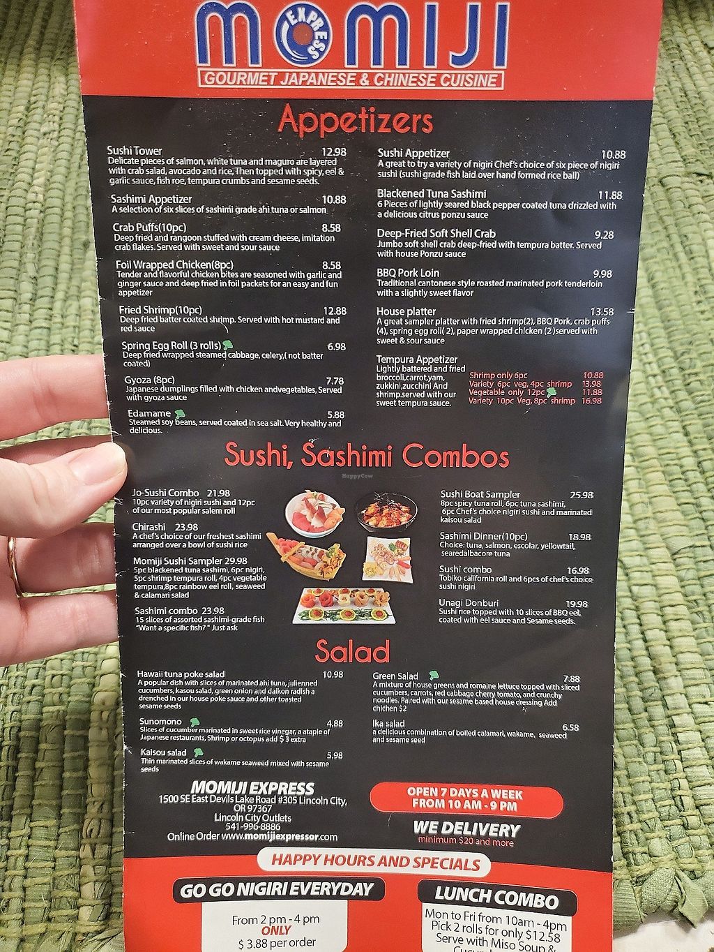 CLOSED: Momiji - Lincoln City Oregon Restaurant - HappyCow