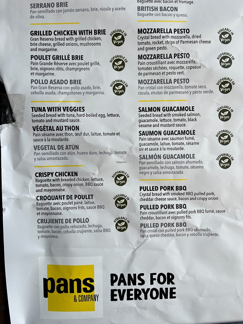 Pans & Company - Valencia Restaurant - HappyCow