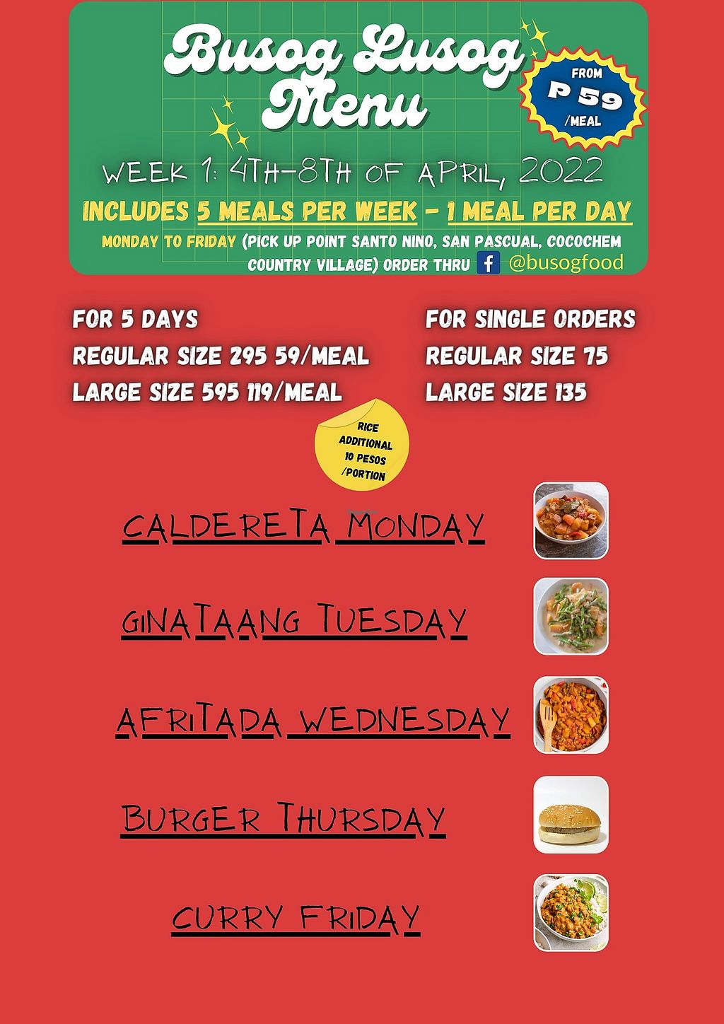 CLOSED: Busog Lusog - San Pascual Batangas Delivery - HappyCow