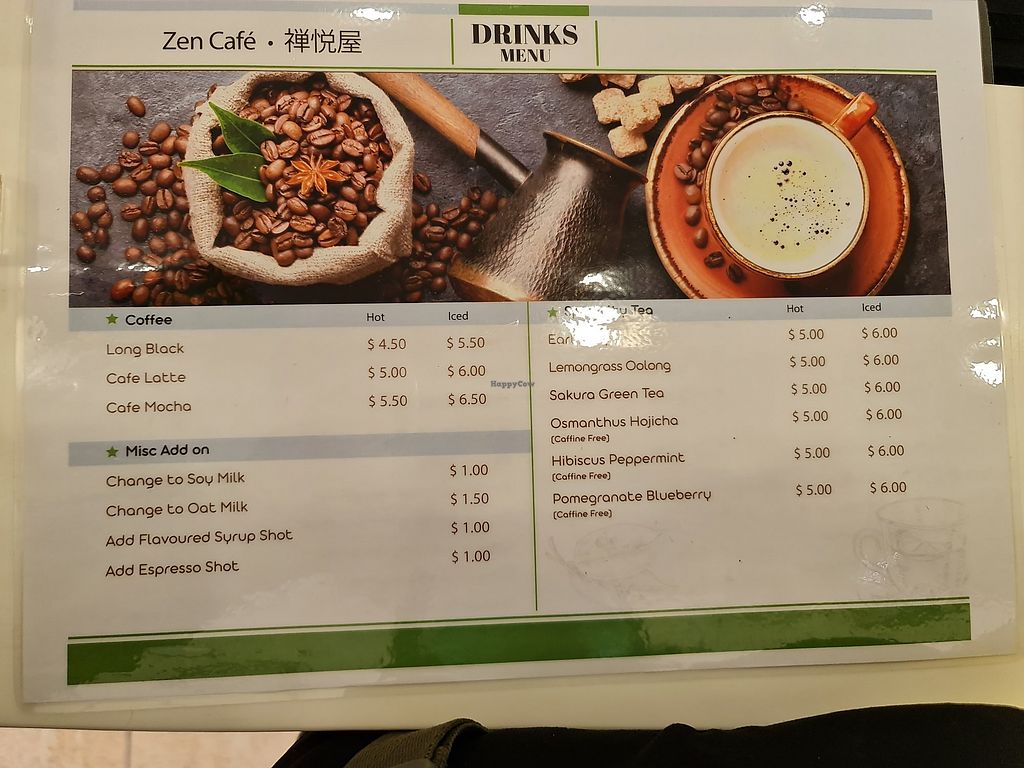 Zen Cafe 禅悦屋 - Central Singapore Coffee & Tea - HappyCow