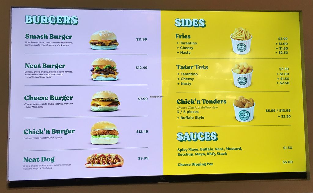 CLOSED: Neat Burger - New York City New York Restaurant - HappyCow