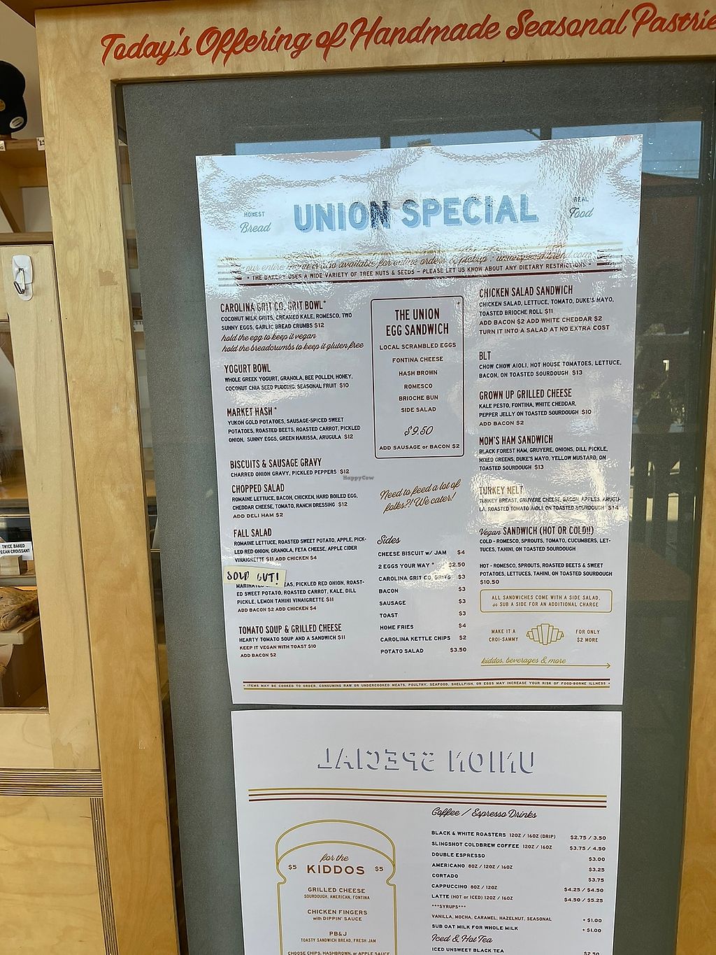 CLOSED: Union Special - Raleigh North Carolina Bakery - HappyCow