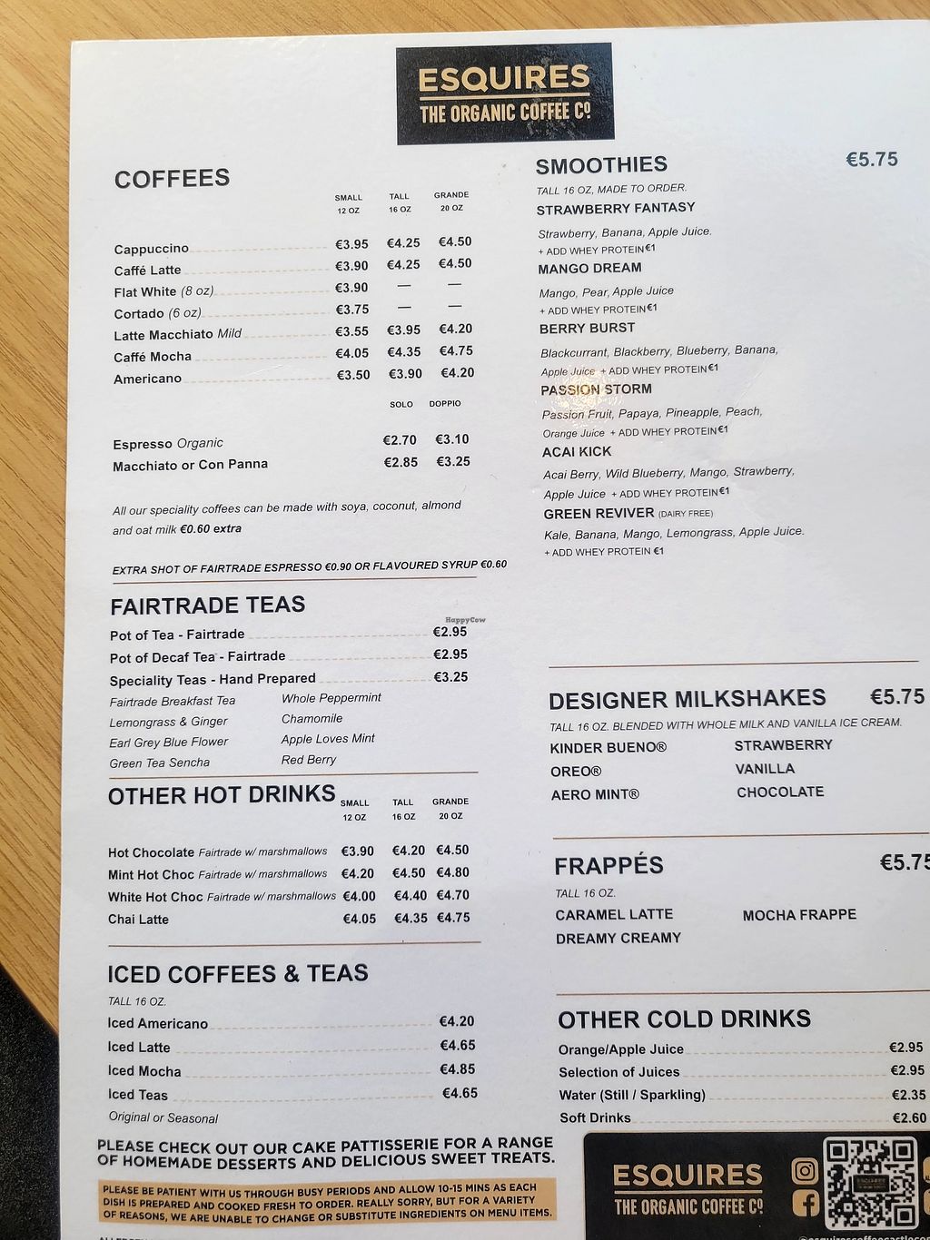 Esquires - Castlecomer Restaurant - HappyCow