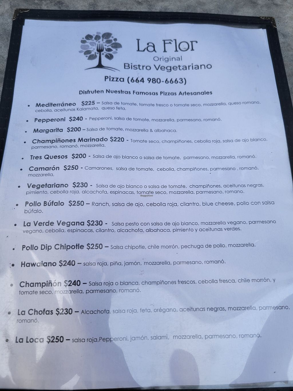 La Flor Original Bistro Vegetariano - Tijuana Restaurant - HappyCow