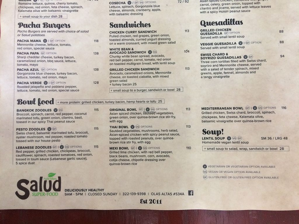 Salud Super Food - Puerto Vallarta Restaurant - HappyCow