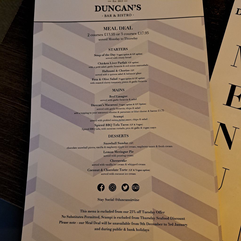 Duncans Bar & Bistro - Irvine Restaurant - HappyCow