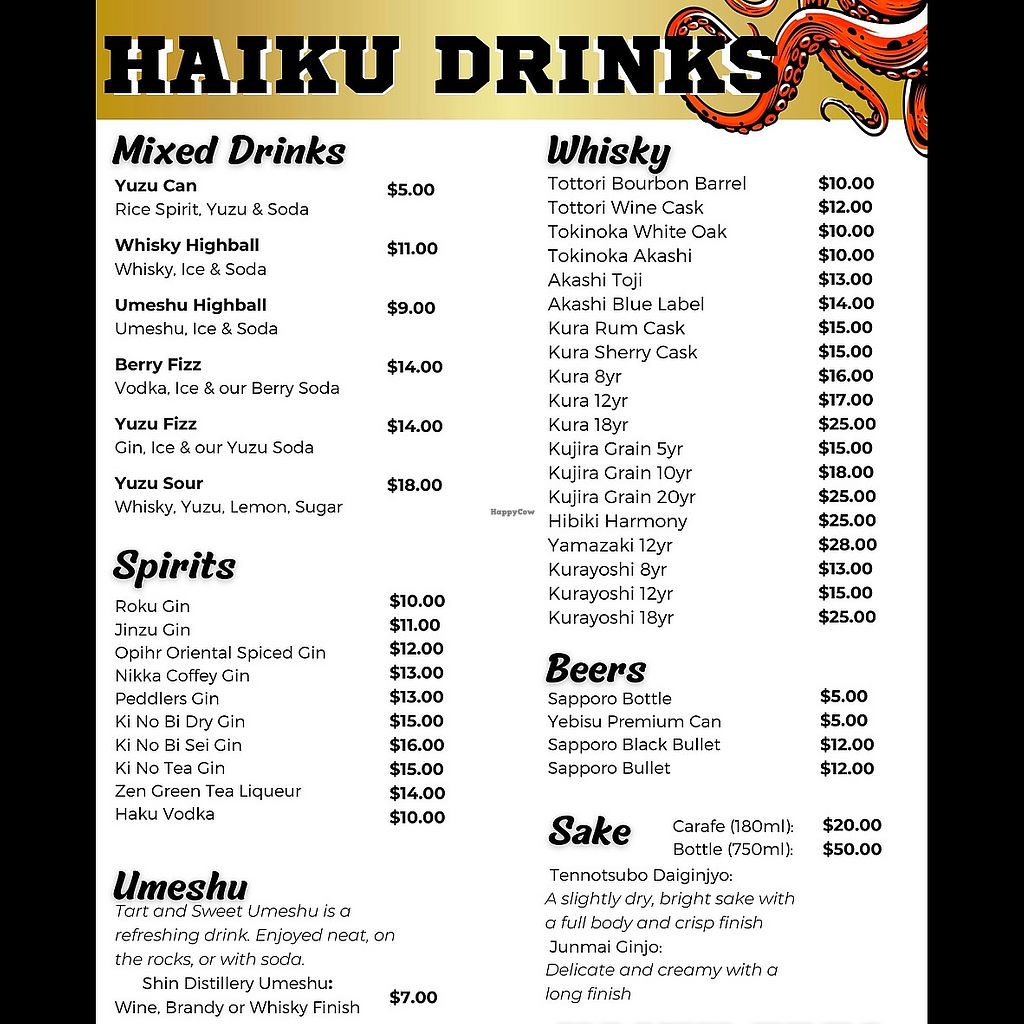 CLOSED: HAIKU FREO - Fremantle Western Australia Restaurant - HappyCow