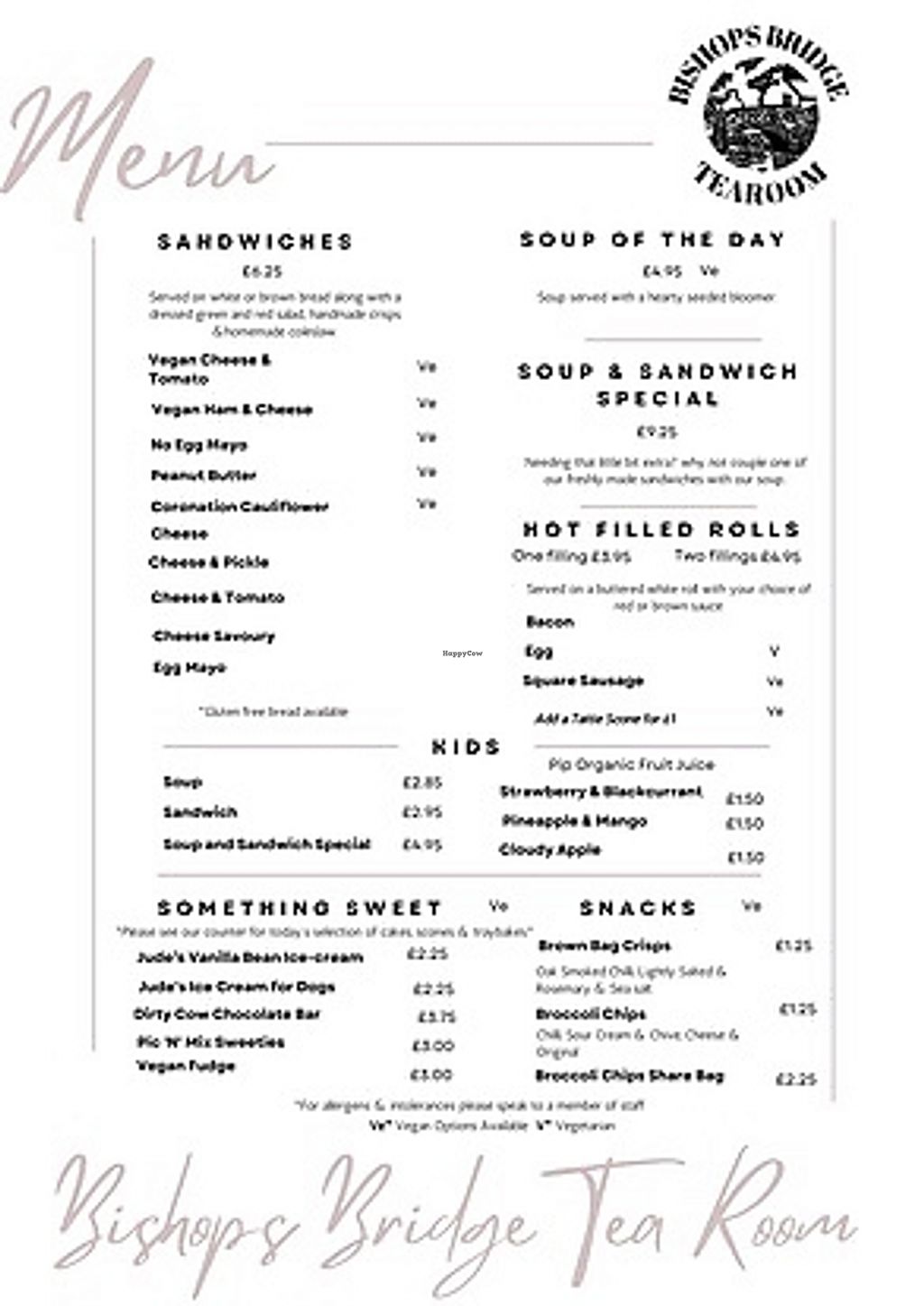 CLOSED: Bishops Bridge Tearoom - Ceres Coffee & Tea - HappyCow