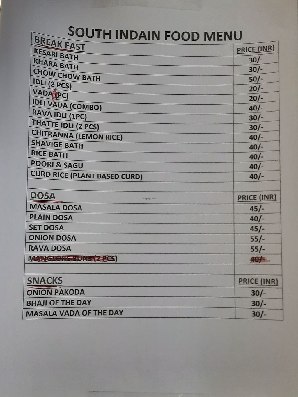 CLOSED: PRATIDINAM - Karnataka Restaurant - HappyCow