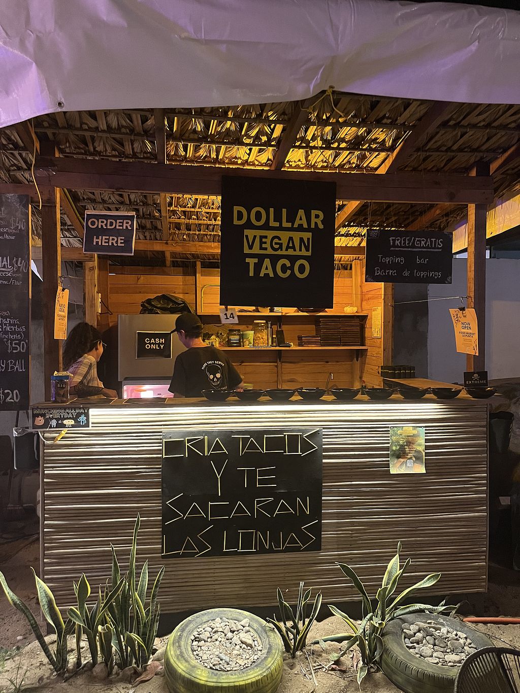 CLOSED: Dollar Vegan Taco - Food Stand - Brisas De Zicatela Restaurant ...