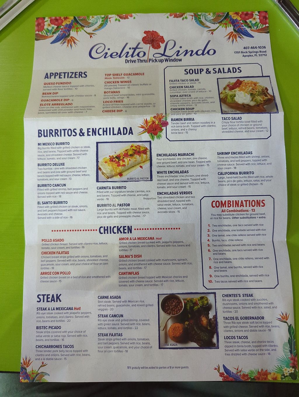 Cielito Lindo Mexican Grill - Apopka Florida Restaurant - HappyCow