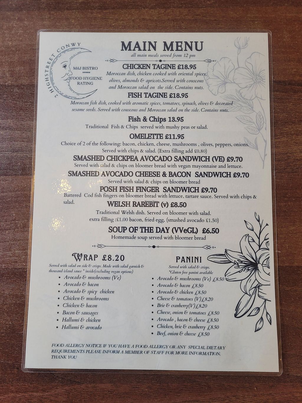 M & J Bistro - Conwy Restaurant - HappyCow