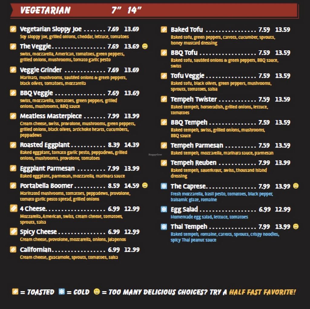 CLOSED: Half Fast Subs - Fort Collins Colorado Restaurant - HappyCow