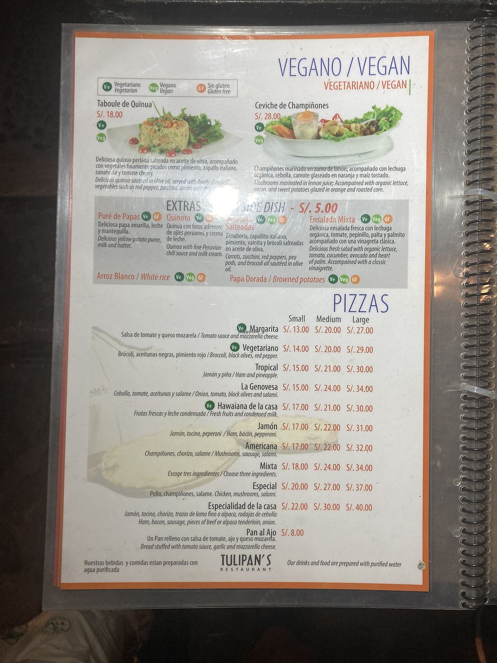 Tulipan's Restaurant - Puno Restaurant - HappyCow