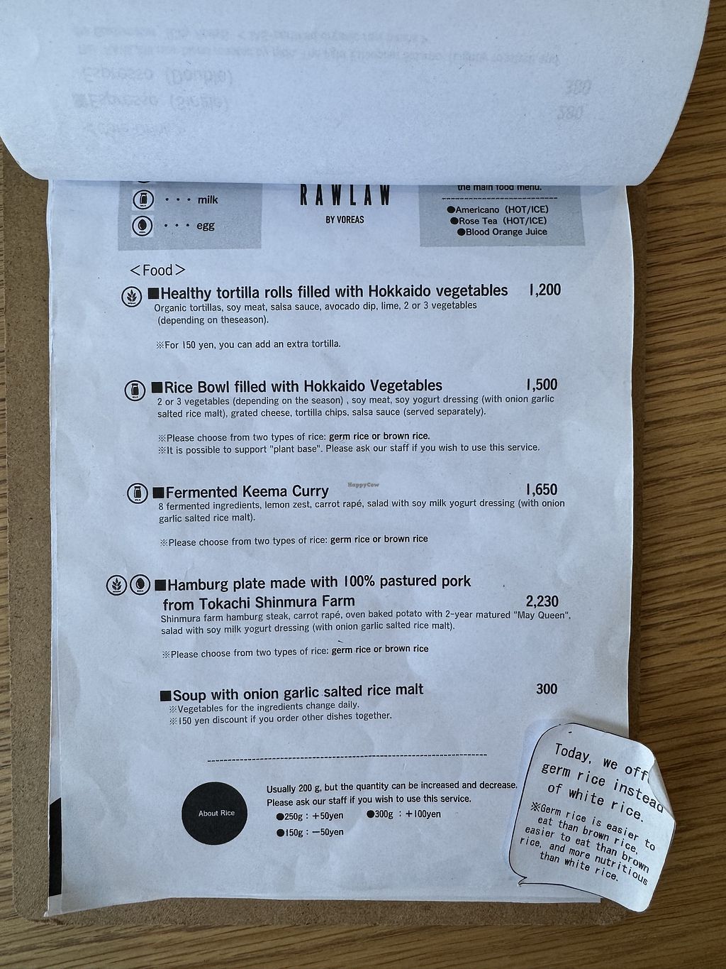 Rawlaw by Voreas - Asahikawa Restaurant - HappyCow